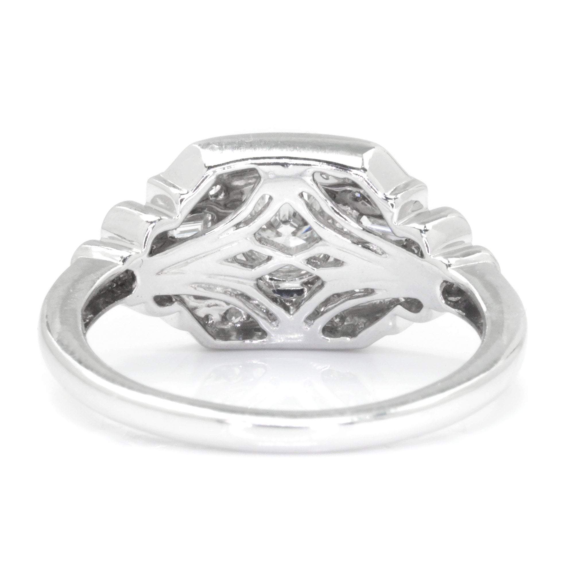 Vintage Reproduction Diamond Engagement Ring with Accents - Once Upon A ...